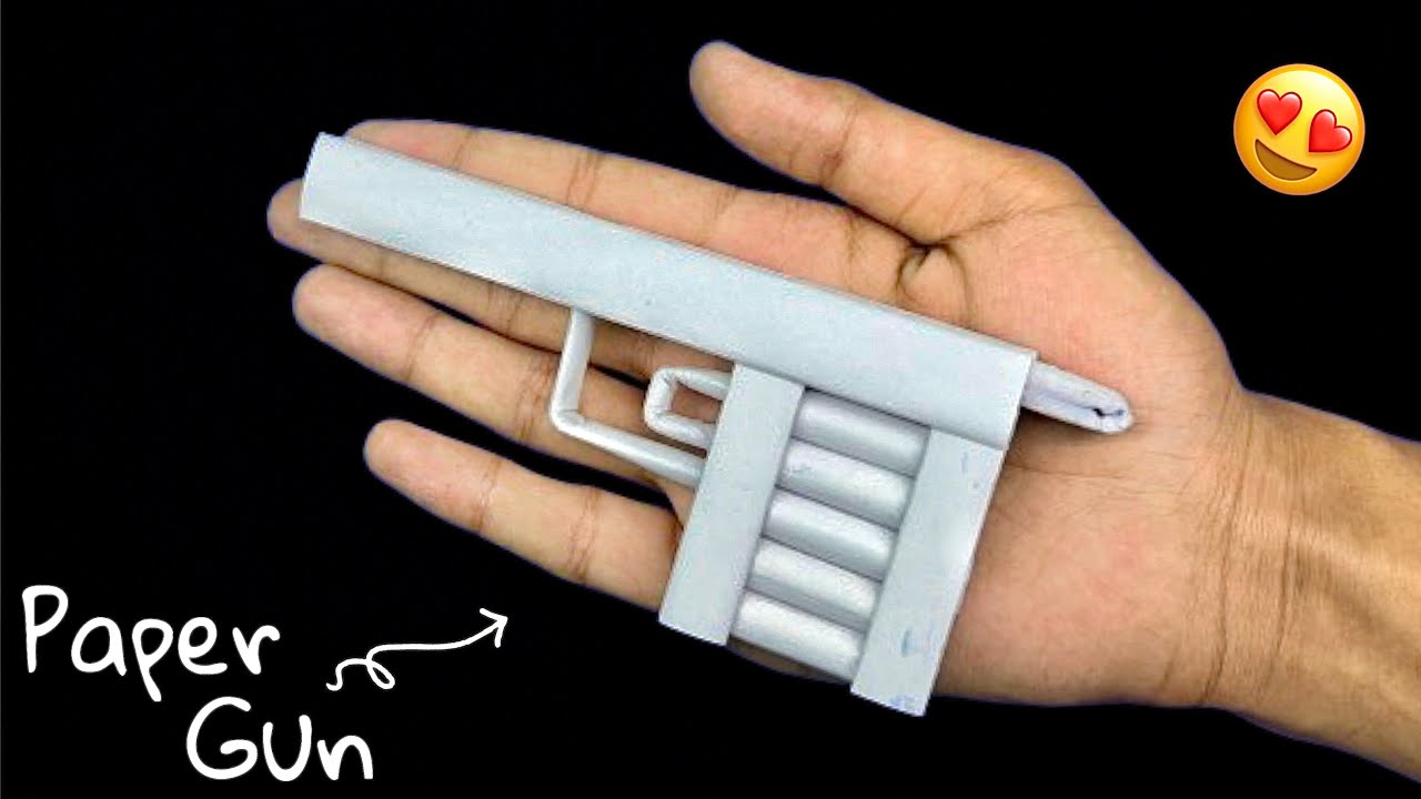 how to make paper gun easy and fast that shoots | diy paper gun - YouTube