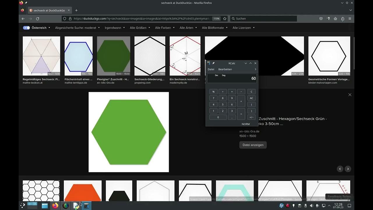 Sechseck mit Farbe gefüllt programmieren,turtle: Befehle: for, forward ...