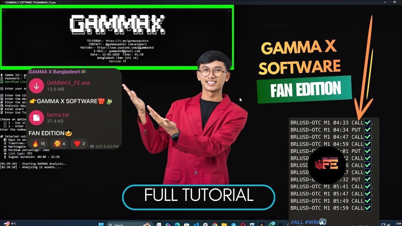 FREE Quotex Signal Software 2026 | GAMMA X Fan Edition Download ...
