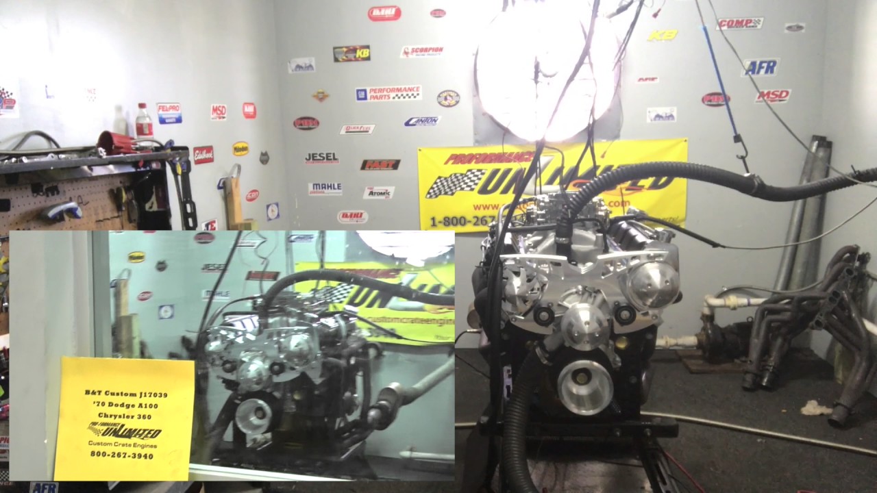 1970 Dodge A100 360 Crate Engine - YouTube