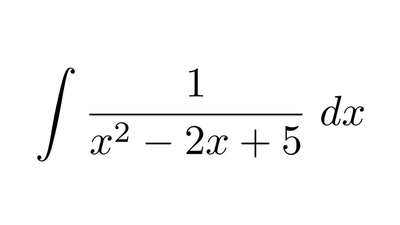 Integral Of 1 x 2 2x 5 substitution Substitution YouTube