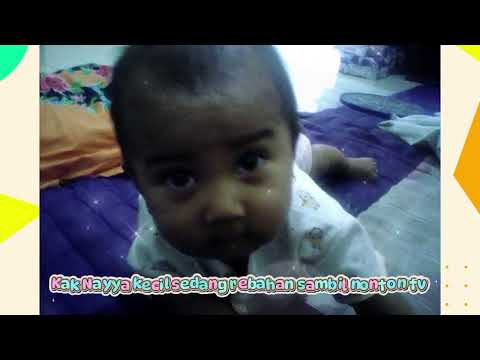 Kak Nayya kecil sedang rebahan sambil nonton tv #anak #dirumah