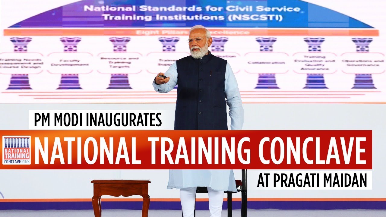 PM Modi inaugurates National Training Conclave at Pragati Maidan - YouTube