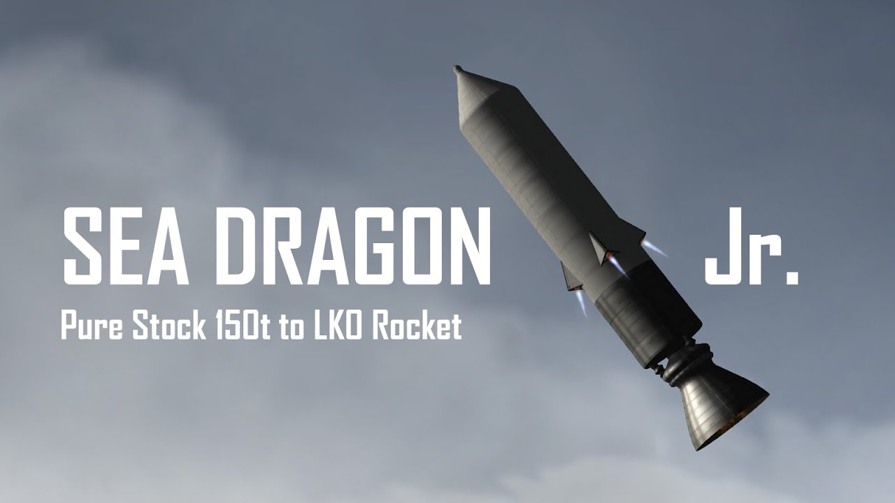 Smol SEA DRAGON Lifting 150t to Orbit [Stock KSP Rocket] - YouTube