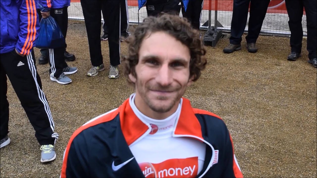 Joshua George interview after his win in the 2015 London Marathon T53 ...