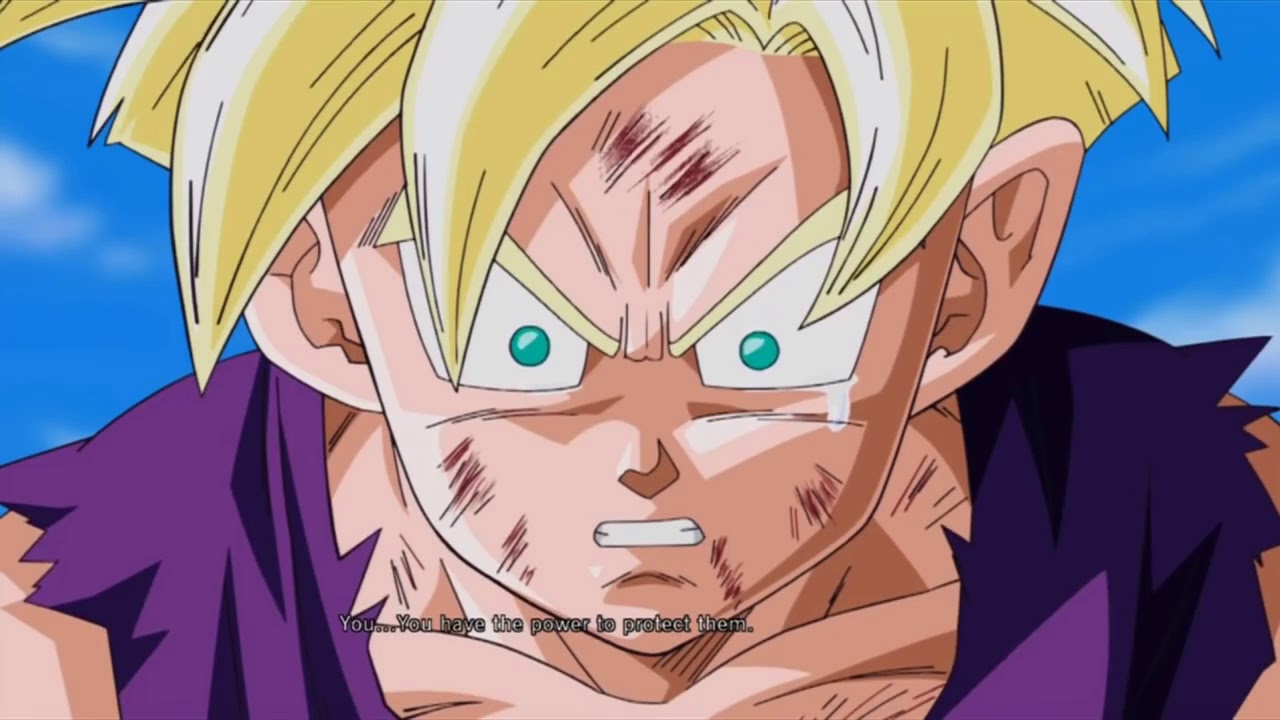 Gohan goes super saiyan 2 for the first time, Android 16 dies (DBZ ...