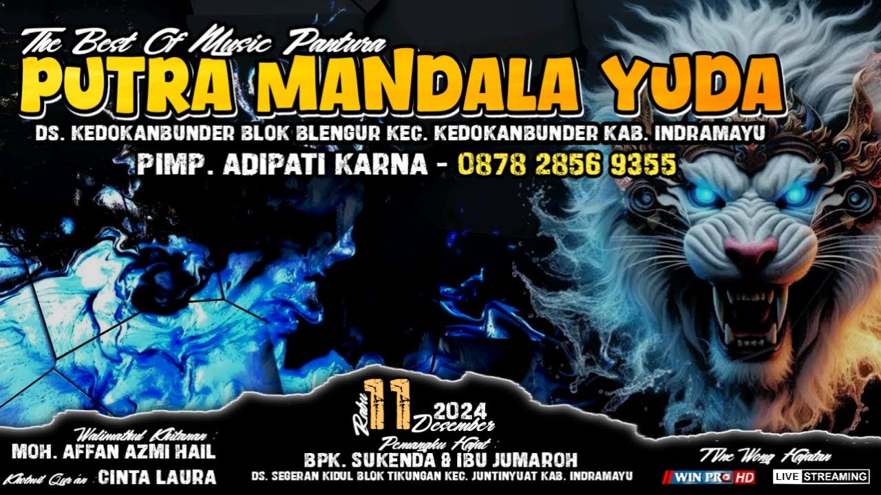 PUTRA MANDALA YUDA | LIVE STREAMING | SEGERAN KIDUL-JUNTINYUAT | RABU, 11 DESEMBER 2024 - YouTube