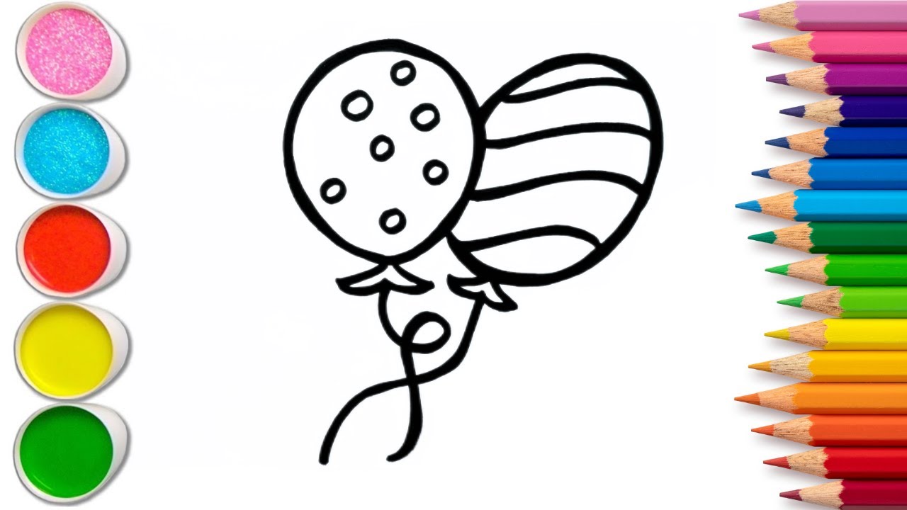 How to draw a Balloon | Step by step on drawing balloons | Balloon ...