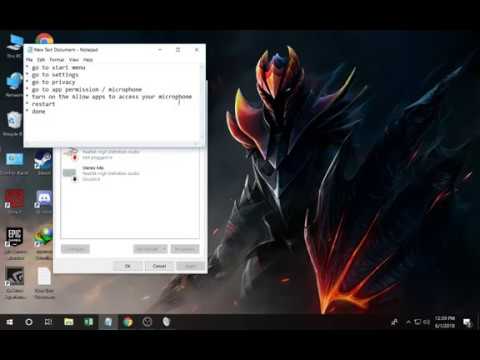 Microphone detected but not working on [windows 10 FIX ] - YouTube