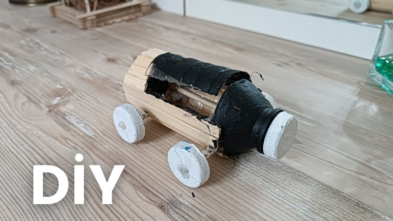 DIY Wind-Up Car from a Plastic Bottle – Easy Recycled Toy Idea! - YouTube