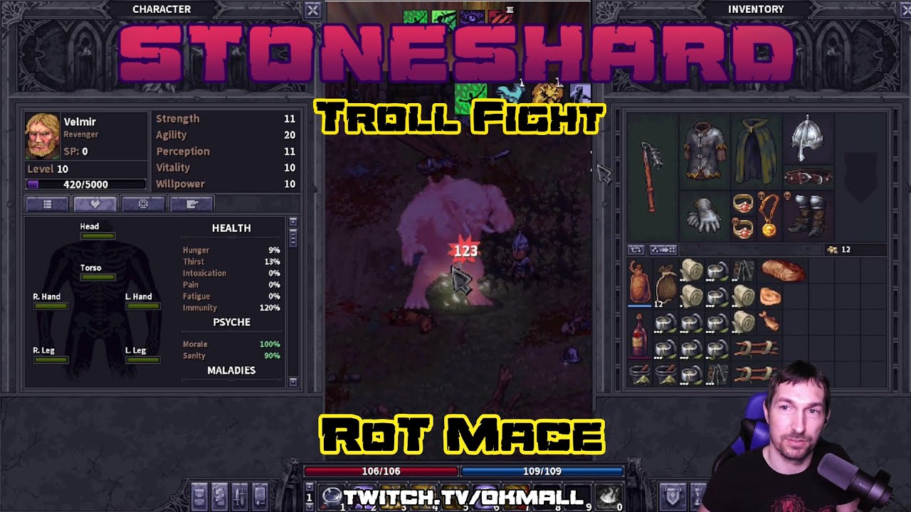 RoT Mace vs Ancient Troll | Permadeath | Stoneshard | Patch 0.8.2.10 ...