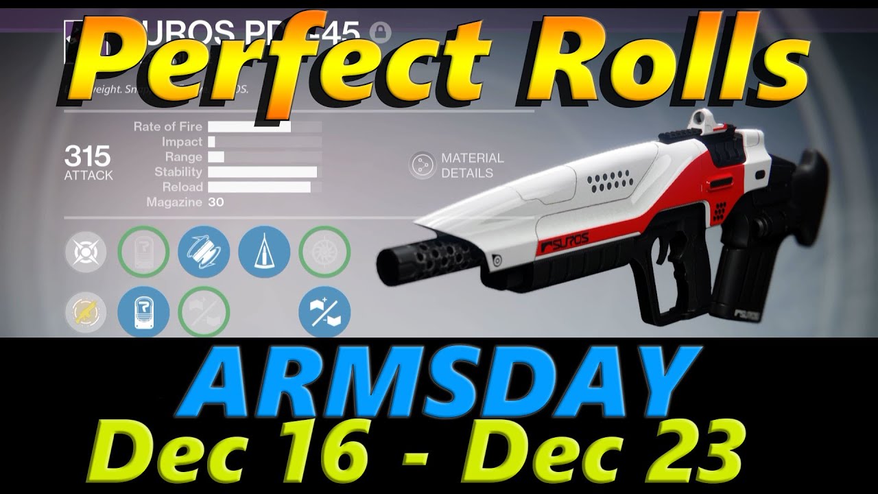 Destiny - Armsday (Dec16-23) TWO Perfect Rolls Suros PDX-45!! - YouTube