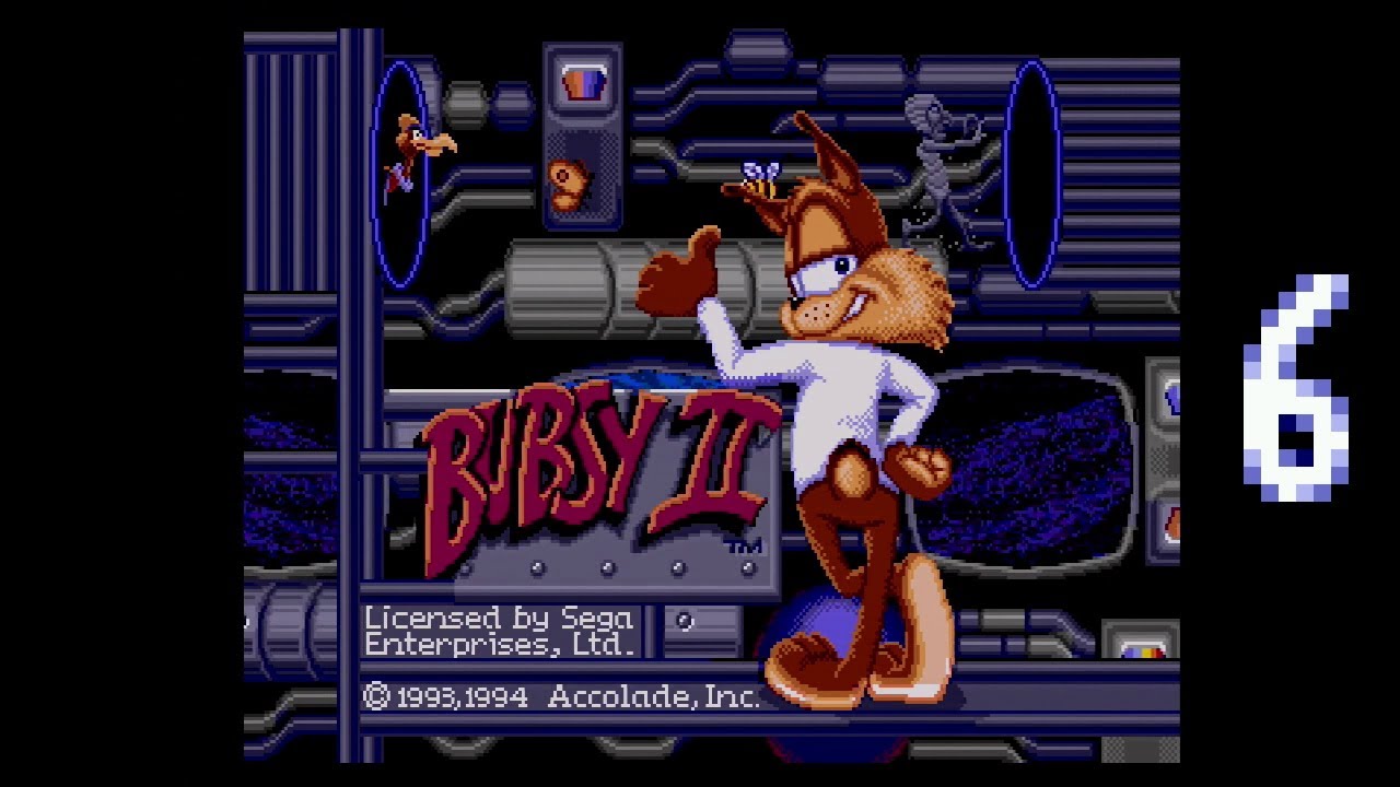 Bubsy II (Genesis / Mega Drive) Playthrough Part 6 FINAL (Grand Tour: West Wing - 3rd Floor ...