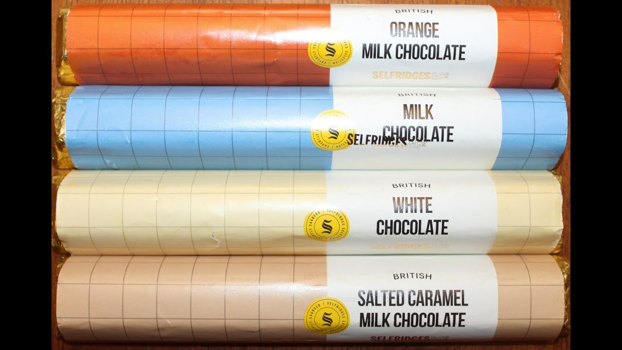 Selfridges & Co. Chocolate Bars: Orange, Milk Chocolate, White ...