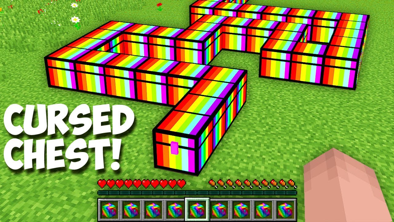Never OPEN this CURSED RAINBOW CHEST in Minecraft ! What inside this ...