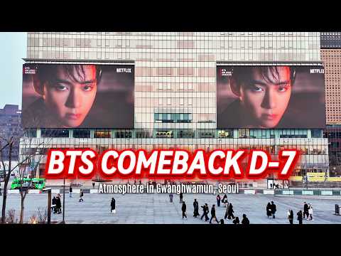 BTS Comeback D-7 🇰🇷 Gwanghwamun Seoul Atmosphere | seoul walk | Arirang