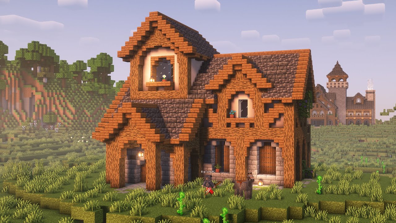 Minecraft Medieval Style House Tutorial YouTube