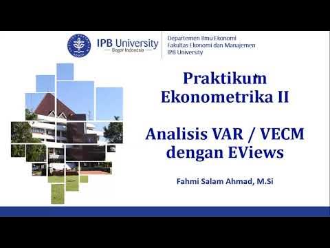 Praktikum Ekonometrika II - Analisis VAR/VECM di EViews - YouTube