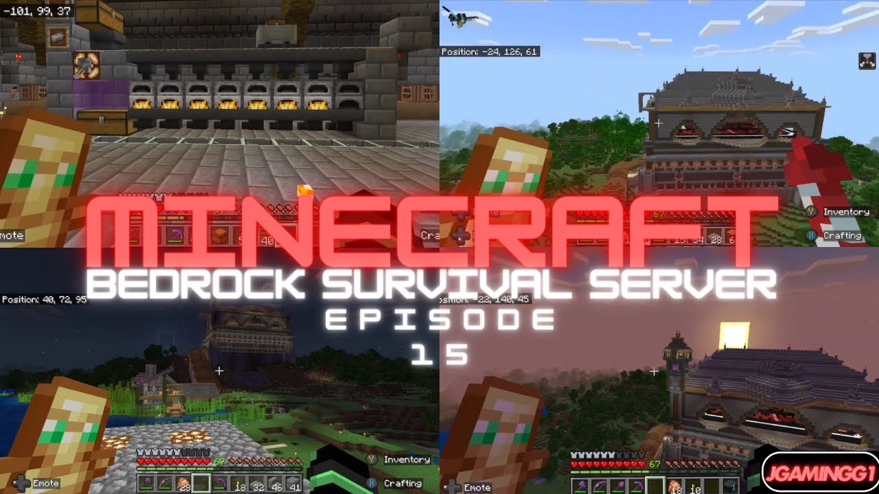 Minecraft Bedrock: Survival Sever Series- Building a New Supersmelter ...