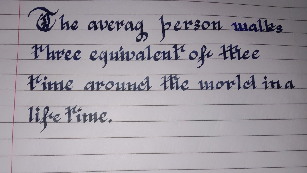 Fun facts about human body with English Calligraphy writing - YouTube