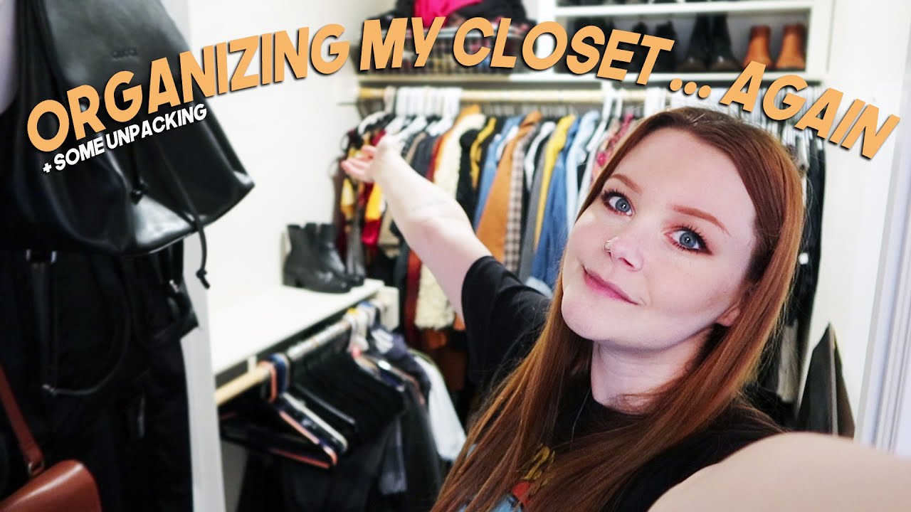 organizing my new closet and unpacking ~vlog~ - YouTube