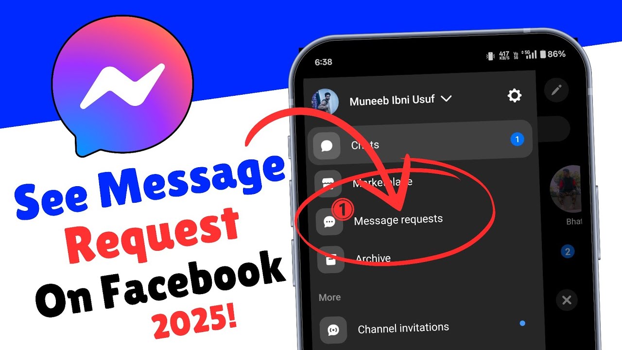 How To See Message Request On Facebook 2025 | facebook par message ...