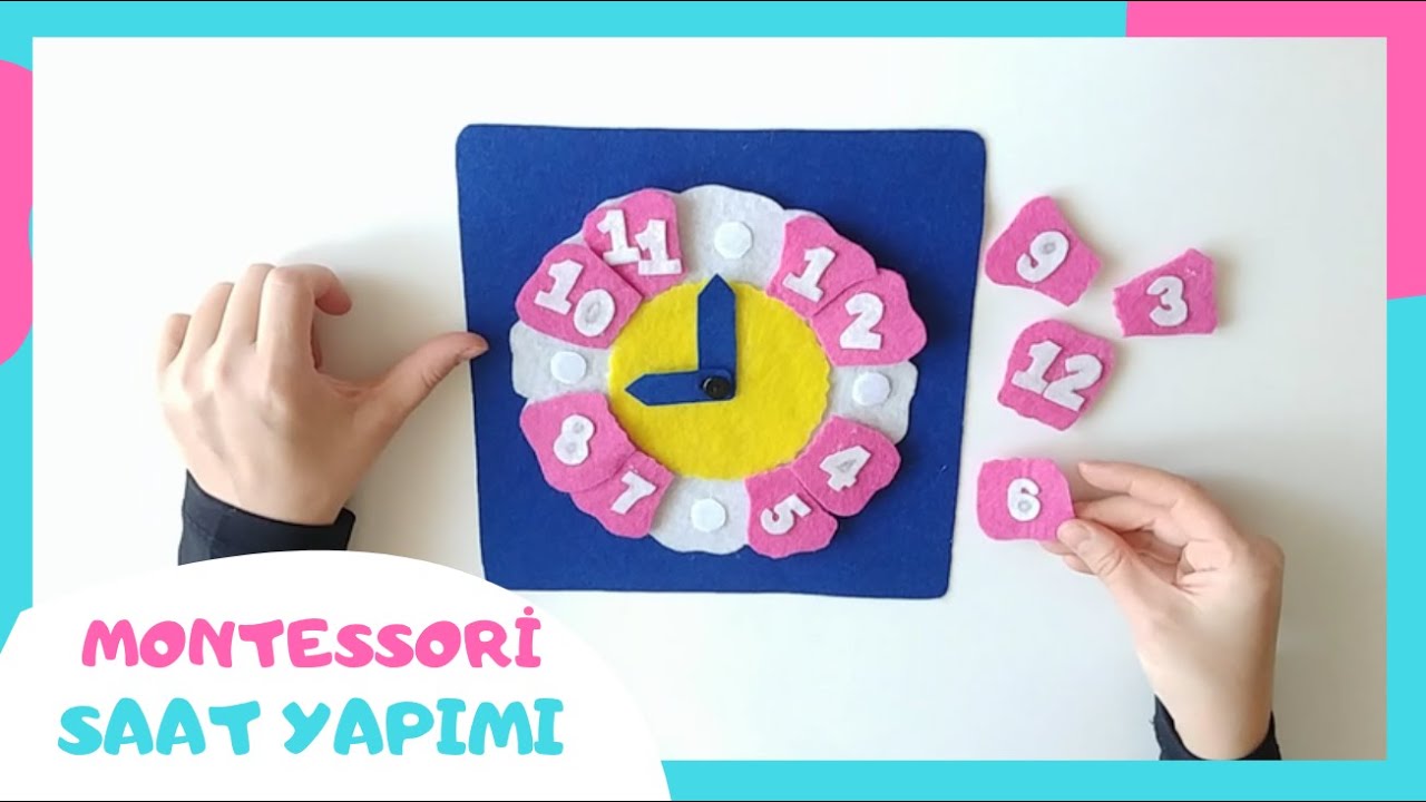 ⏰EĞLENCELİ MONTESSORİ KİTAP || 6. SAYFA SAAT YAPIMI || SAATİ ÖĞRENELİM ...