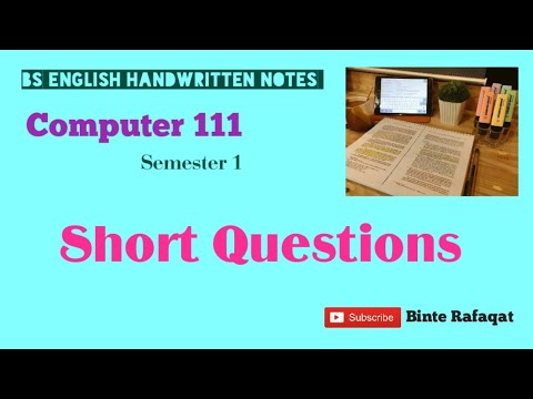 Computer Short Questions - YouTube