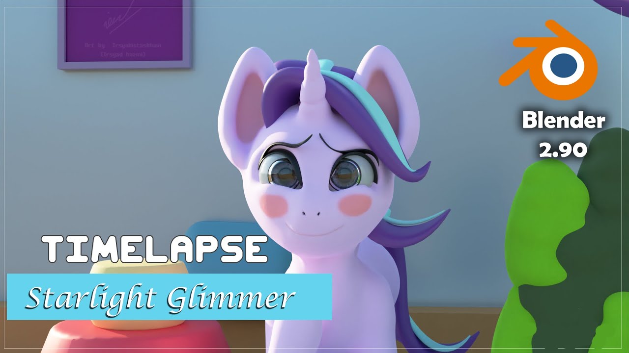 Starlight Glimmer 3D in Blender 2.90 - 3D Modeling Timelapse owo - YouTube