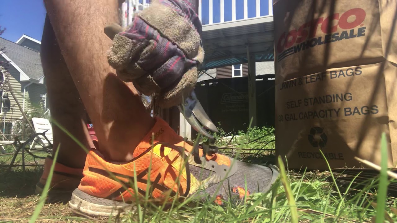 Doing Yard Work Wearing My Hot Trashed Asics Running Shoes-1 - YouTube