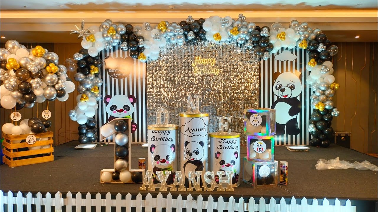 panda theme birthday party🎉panda theme birthday decoration 🐼 panda ...