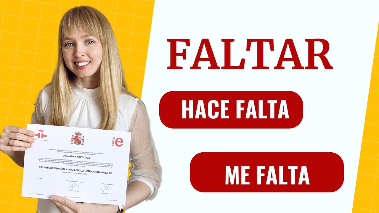Испанский Глагол FALTAR. Устойчивые Выражения с Глаголом Faltar в ...