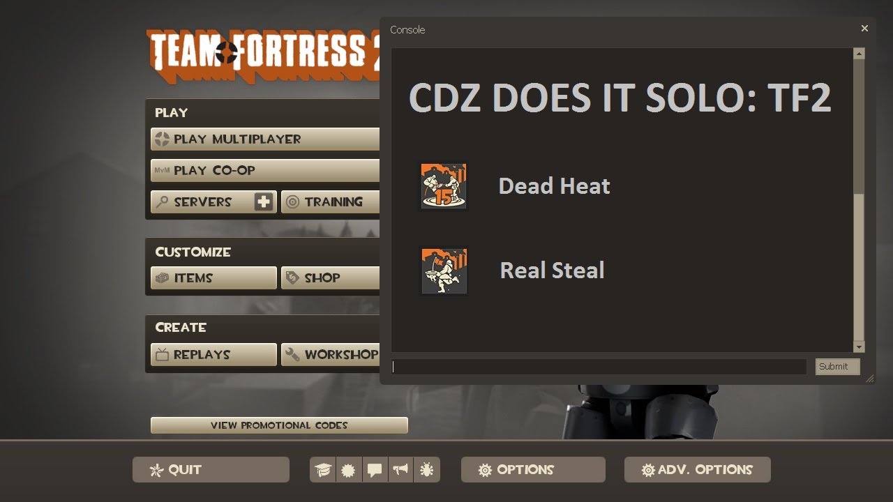 CDZ Does it solo: TF2 - Dead Heat and Real Steal achievements. - YouTube