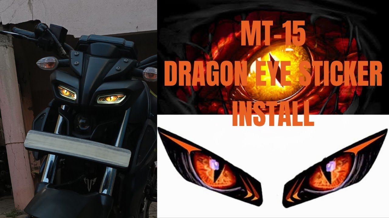 MT-15 DRAGON EYE STICKER INSTALL #mt15 #mt15modified - YouTube