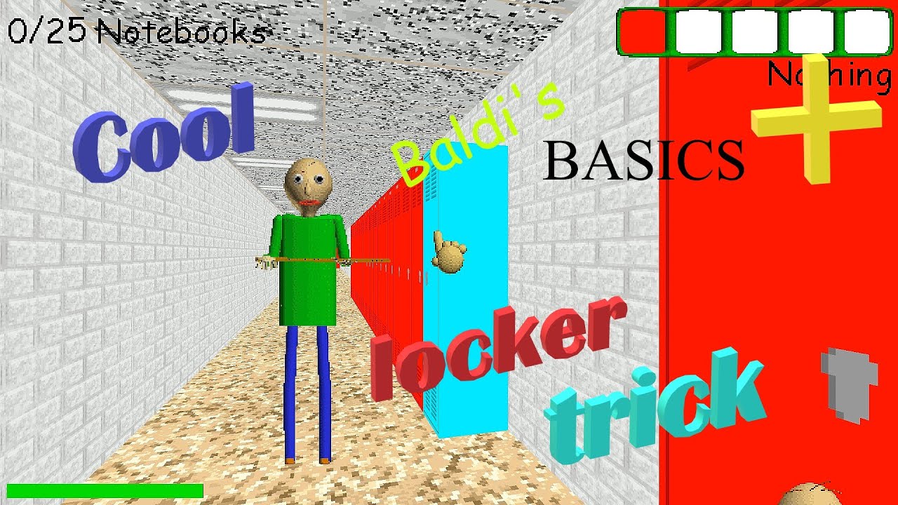 Baldi's basics speedy challenge cool locker trick - YouTube