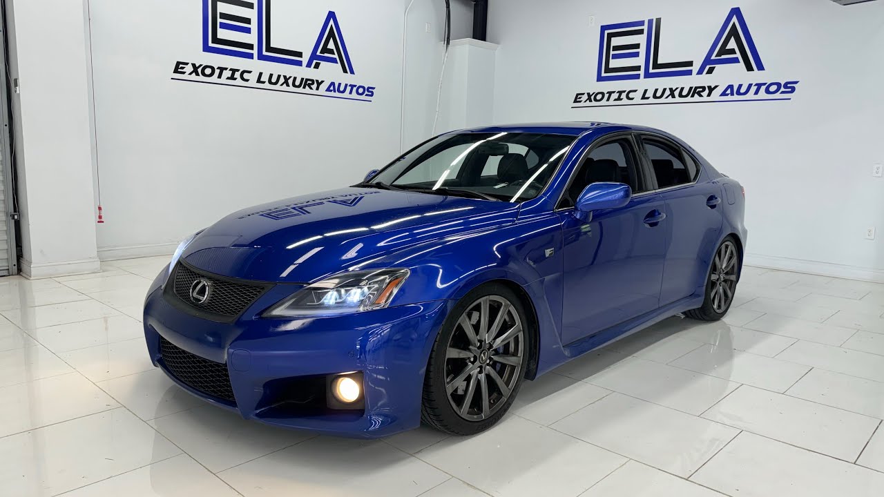 2008 Lexus ISF ULTRA SONIC BLUE WALK AROUND @ExoticLuxuryAutos - YouTube