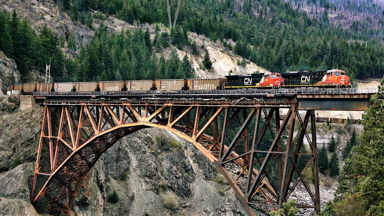 Railfan Hotspot! CPKC & CN Trains Over Cisco Bridges Railroad Junction ...