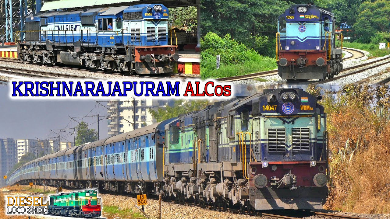 [10 in 1] CLASSIC ALCos of KRISHNARAJAPURAM KJM | Indian Railways Train ...