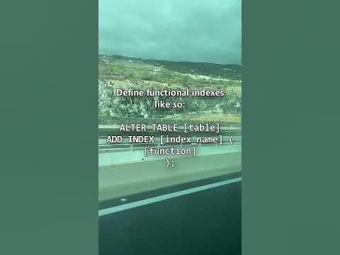 What Are Functional SQL Indexes? - YouTube