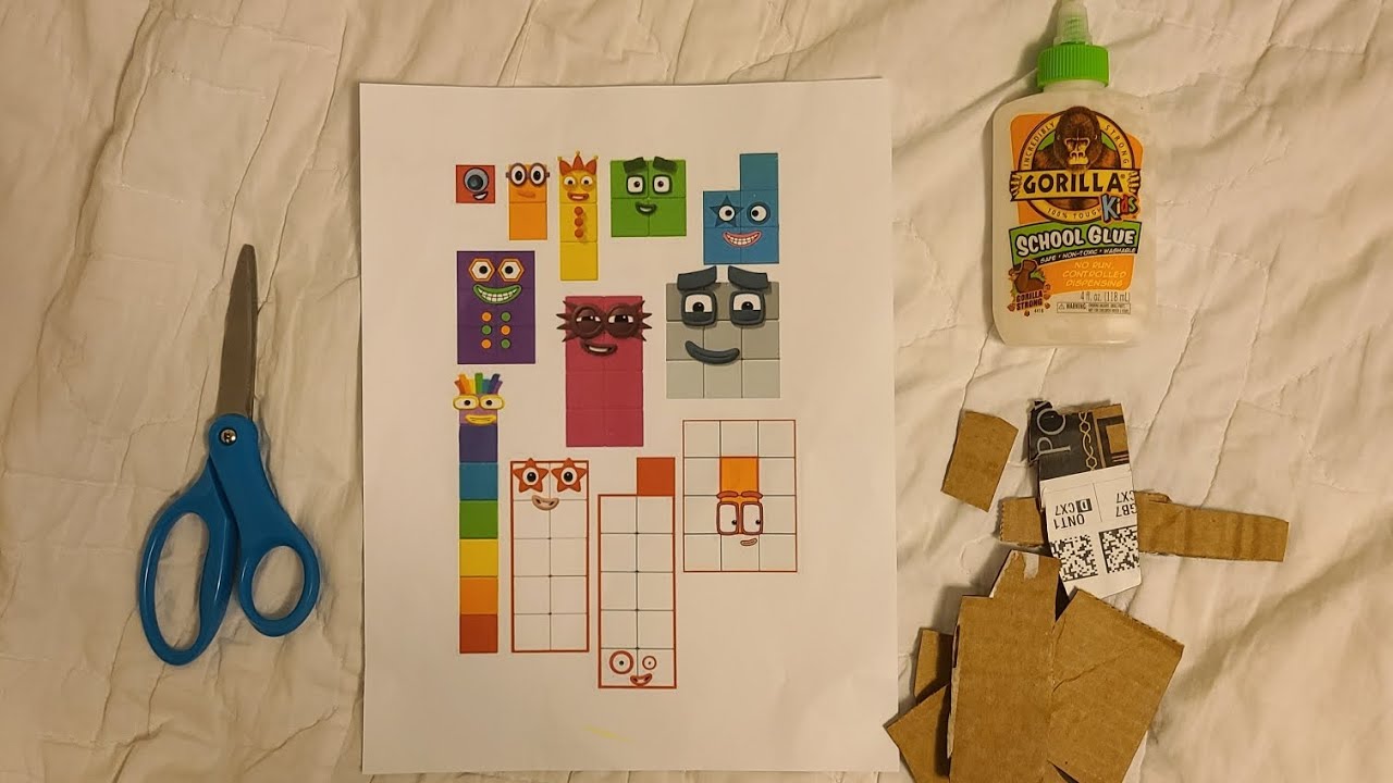 Numberblocks Cut Out 1-12 - YouTube