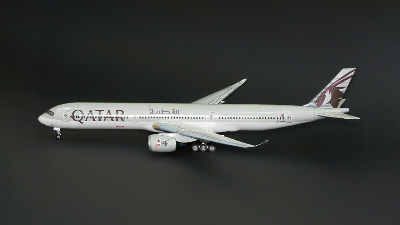 [1:120] Airbus A350 Papercraft | Assembly Instruction - YouTube