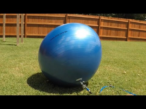 Exercise Ball VS Air Compressor - YouTube