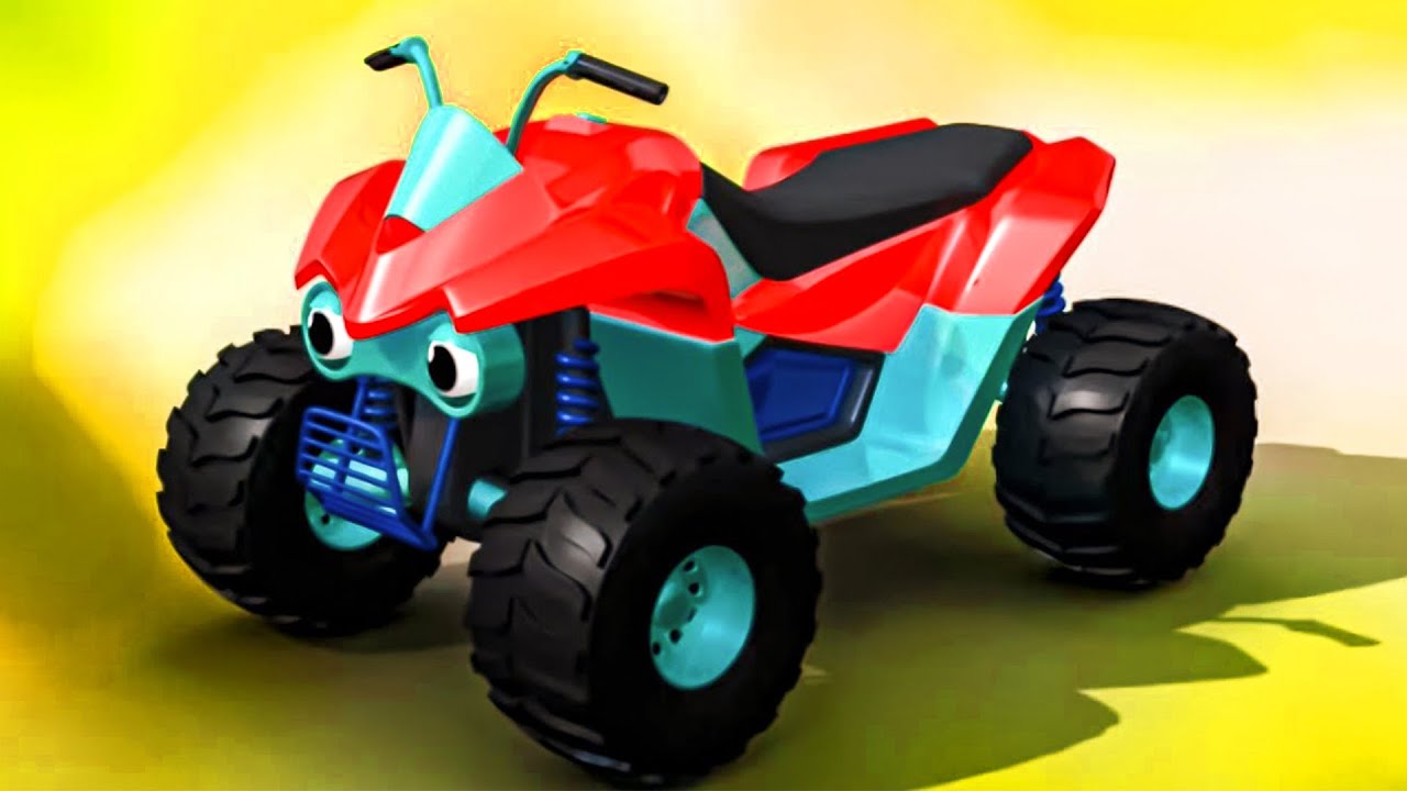 Quad Bike Formation & More Animated Vehicles Videos for Kids - YouTube