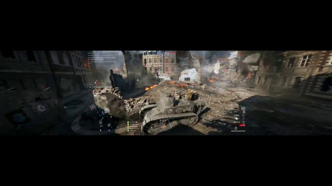 BF1 - Flanker Light Tank 20-1 on Amiens in 3.5:1 Widescreen - YouTube