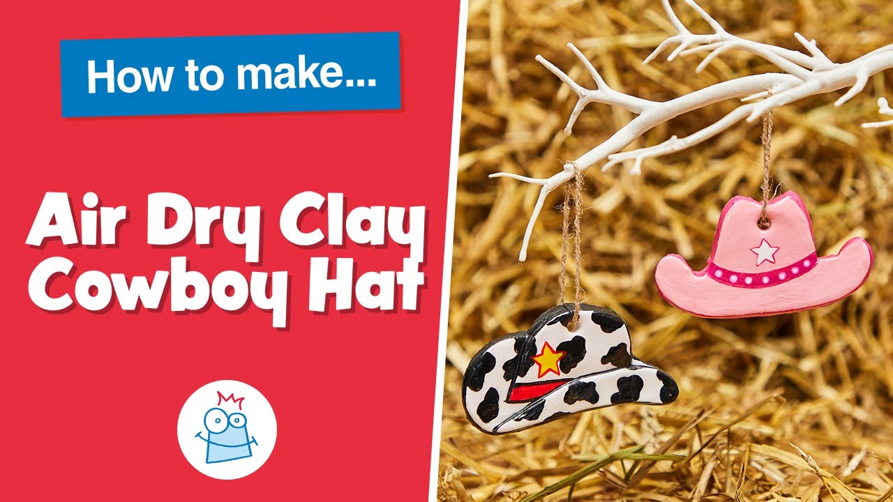 How To Make Air Dry Clay Cowboy Hats | Baker Ross - YouTube