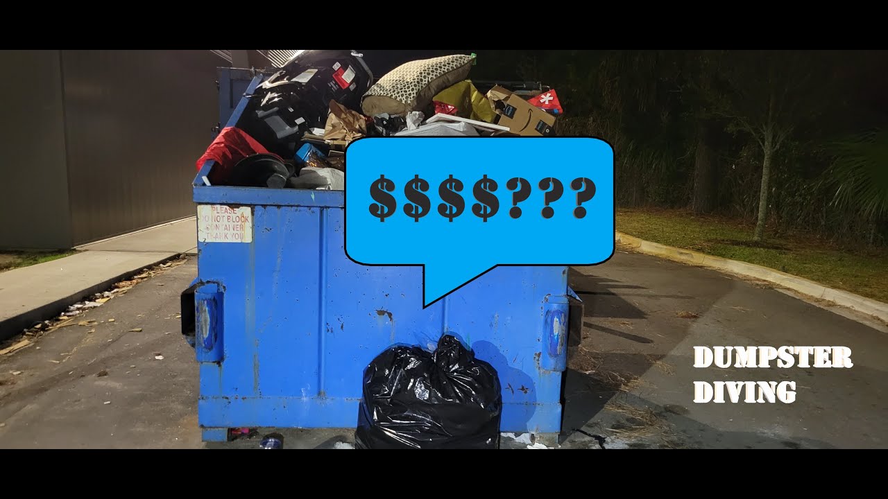OVERFLOWING DUMPSTER SAVING FROM LANDFILL REUSE REPURPOSE RECYCLE # ...