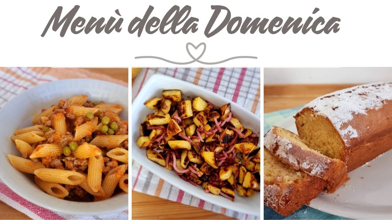 Menu della Domenica: Pasta con Carne e Piselli, Patate e speck e ...