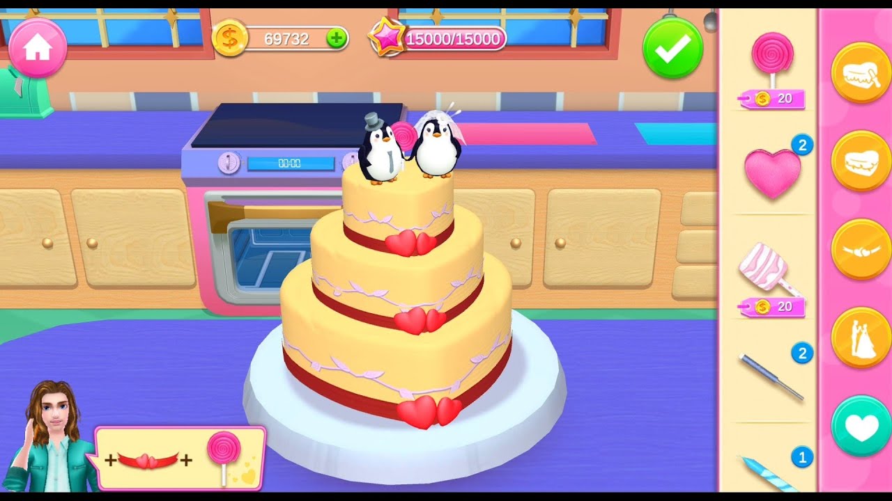 Fun Cake 3D Decorating Game _ Cheese Wedding Cake _ Cake Shop - YouTube