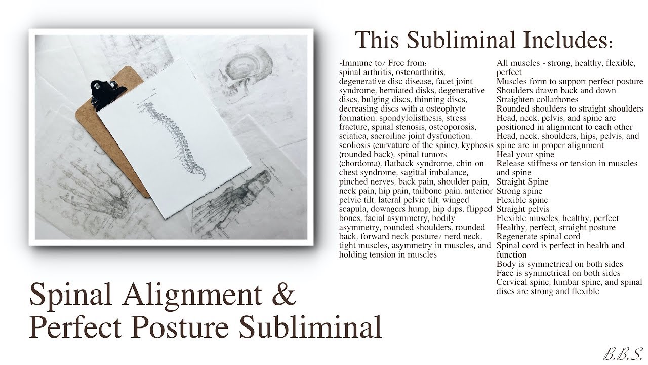 Spinal Alignment & Perfect Posture Subliminal - YouTube