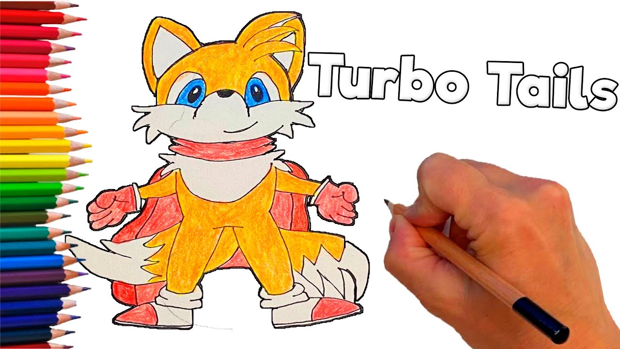 How to draw Turbo Tails - Sonic the Hedgehog - Easy drawings - YouTube